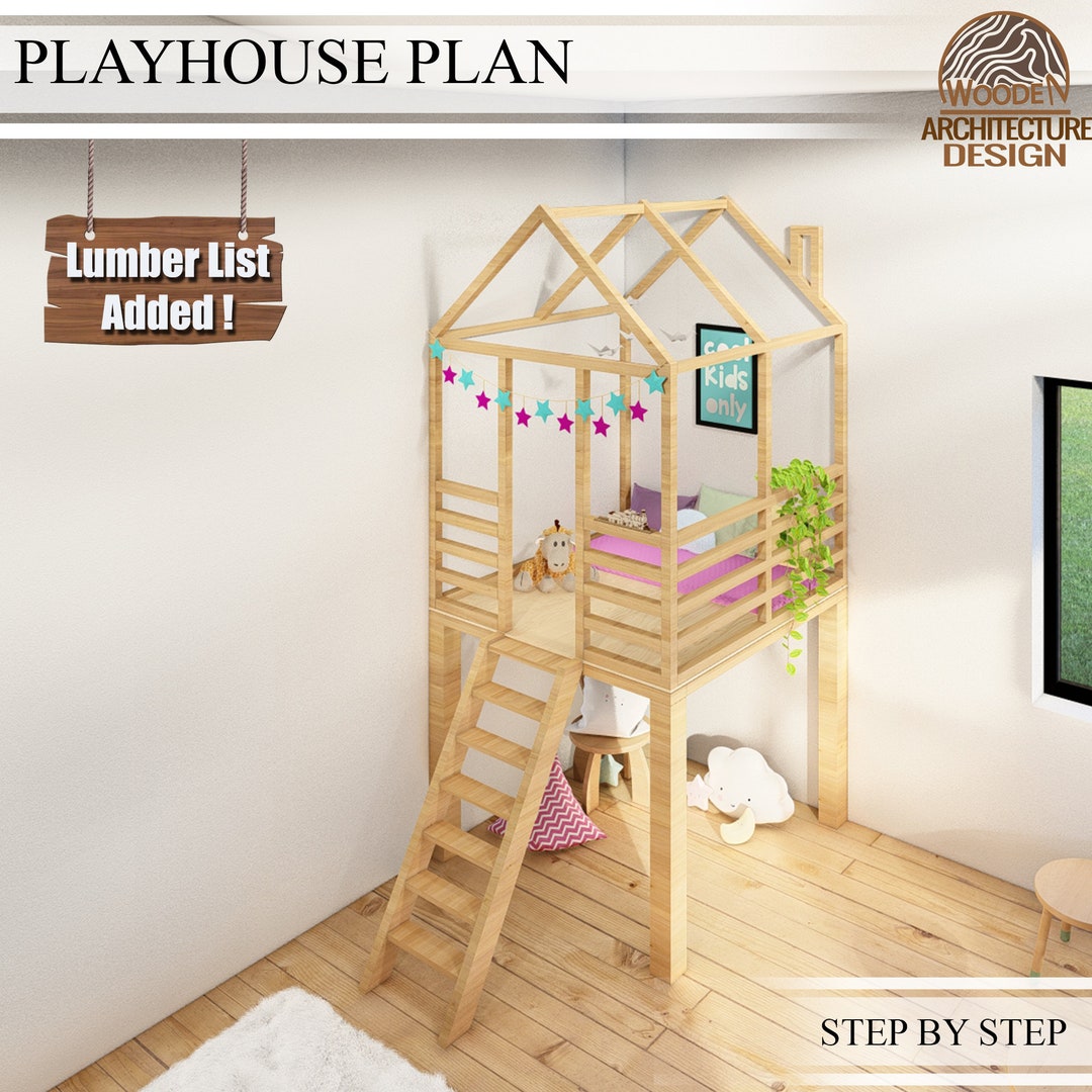Playhouse Build Plans for Kids Indoor Playhouse Project Do - Etsy
