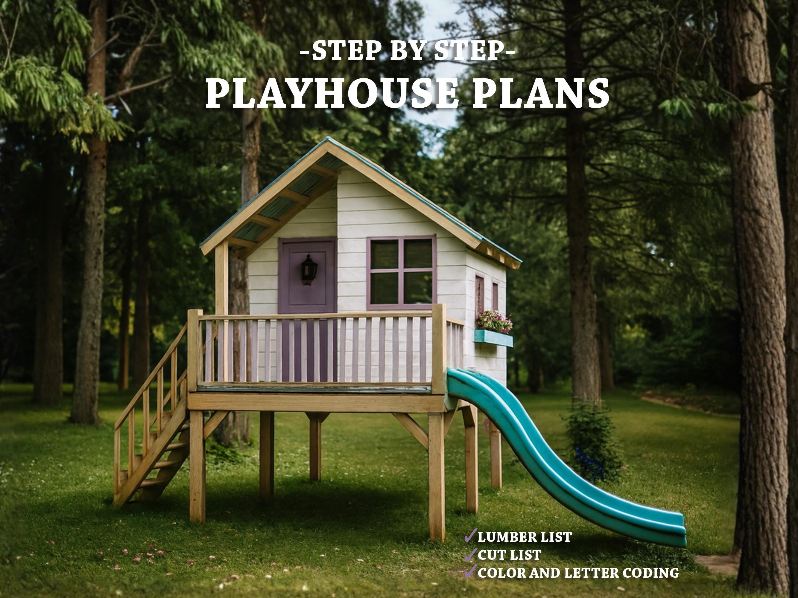 Playhouse Build Plans for Kids, Garden Playhouse, Do It Yourself With ...
