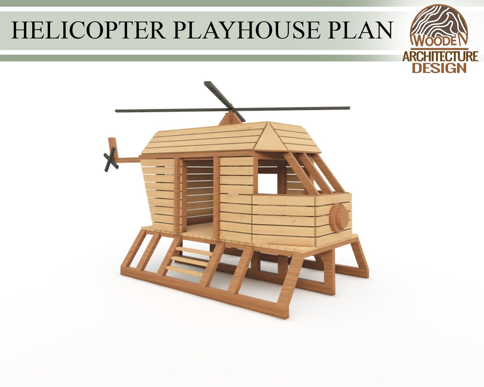 Helicopeter Playhouse Build Plans for Kids Playhouse Plan Do - Etsy