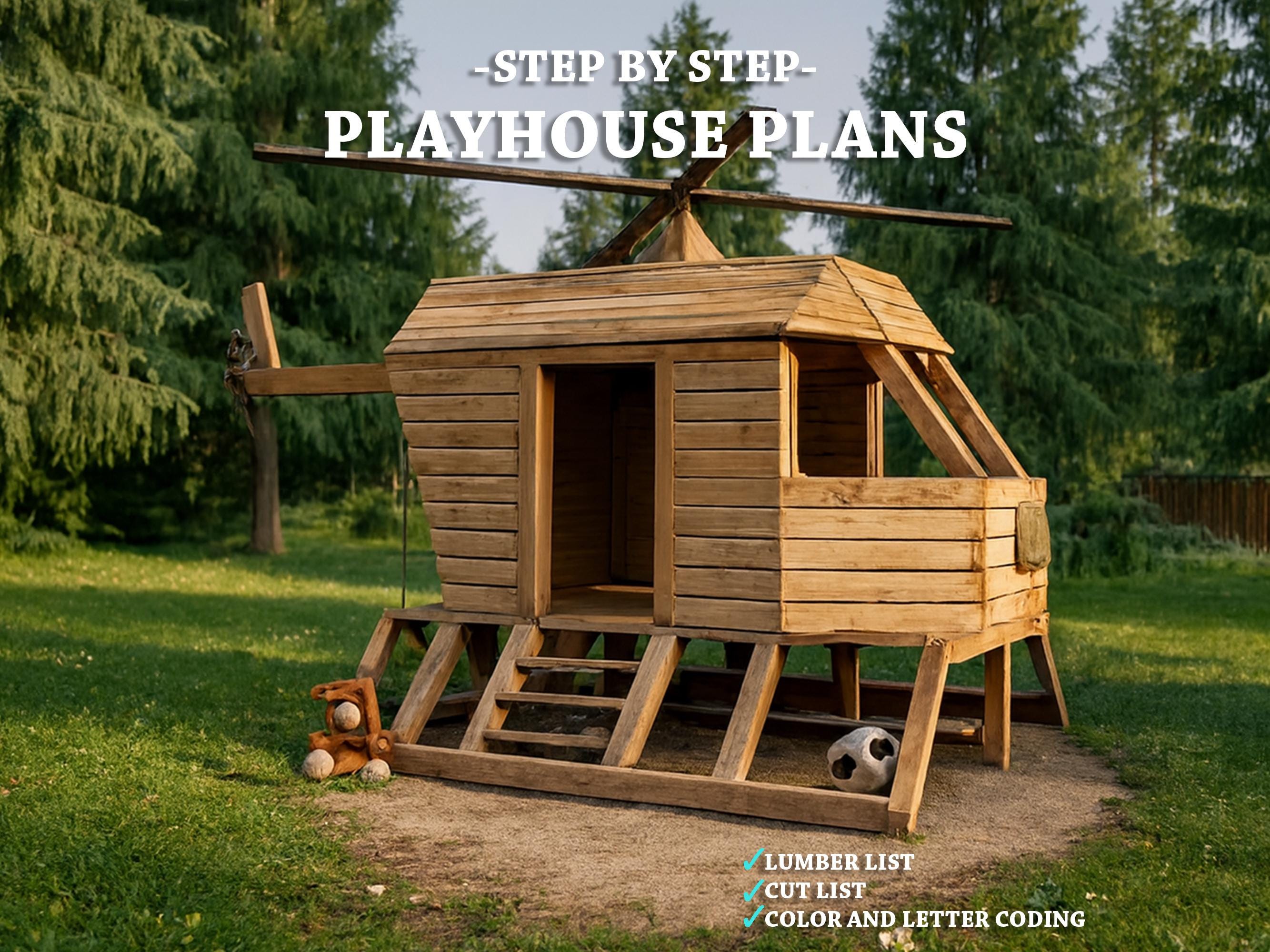 Helicopeter Playhouse Build Plans for Kids, Playhouse Plan, Do It ...