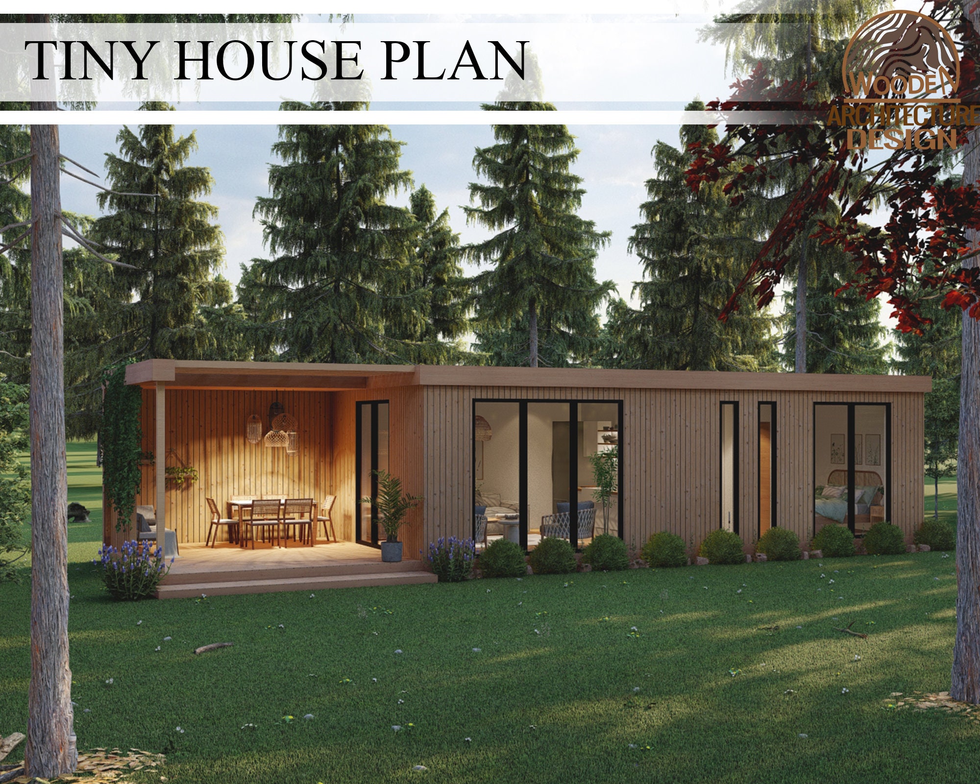 1 Bedroom 1 Bathroom Tiny House Plan 770 Sq.ft 4510x - Etsy UK