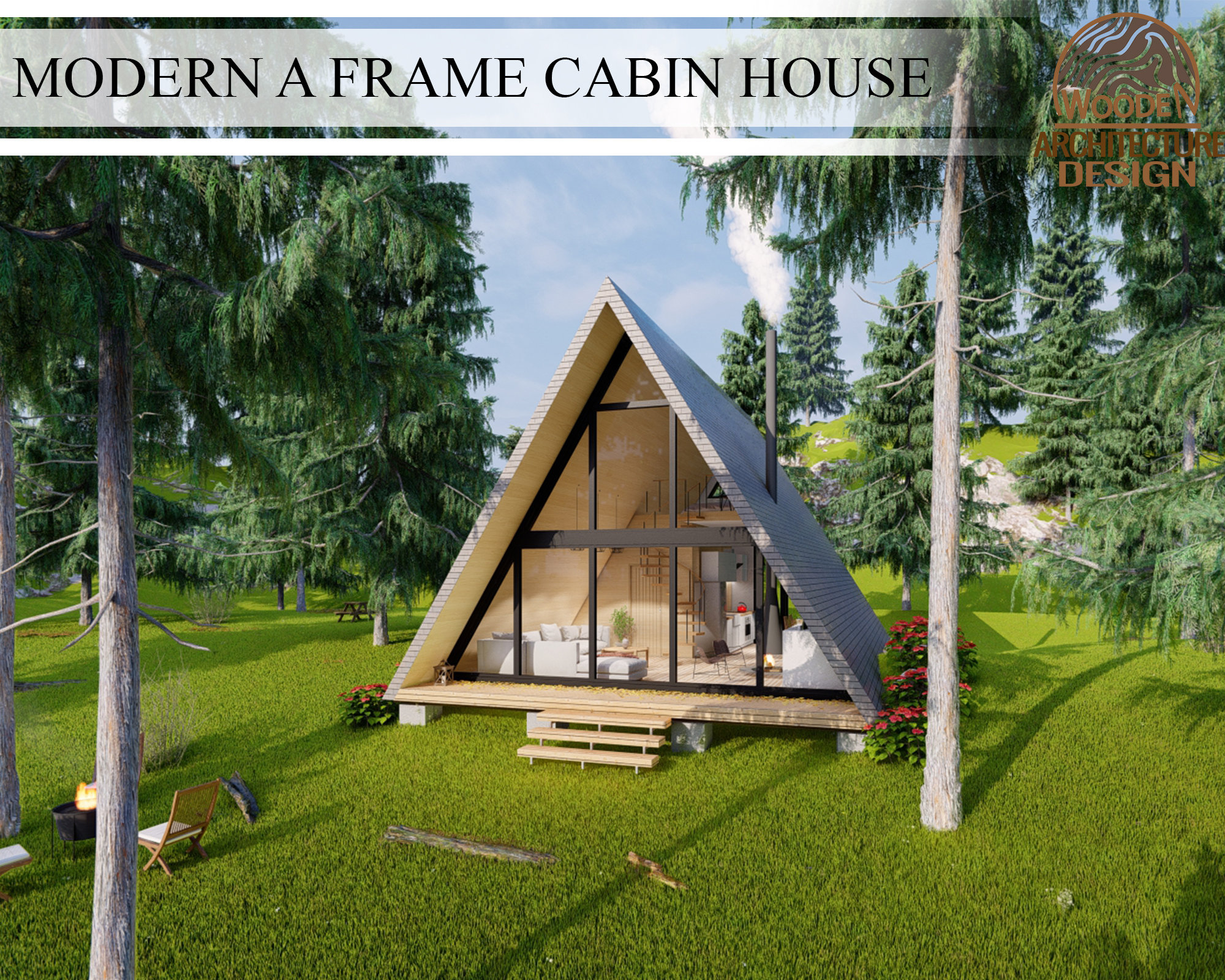 Modern A Frame Cabin House Plans 1 Bedrroom 1 Bathroom - Etsy Canada