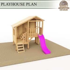 Playhouse Plans for Kids, Two Story Playhouse Plan Step by Step ...