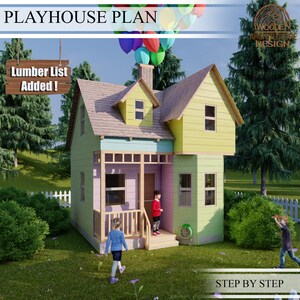 Playhouse Plans for Kids, 2-story Playhouse, Step by Step, Do It ...
