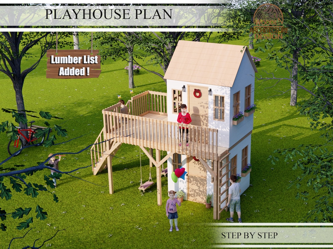 Playhouse Build Plans for Kids, Garden Playhouse, Do It Yourself With ...