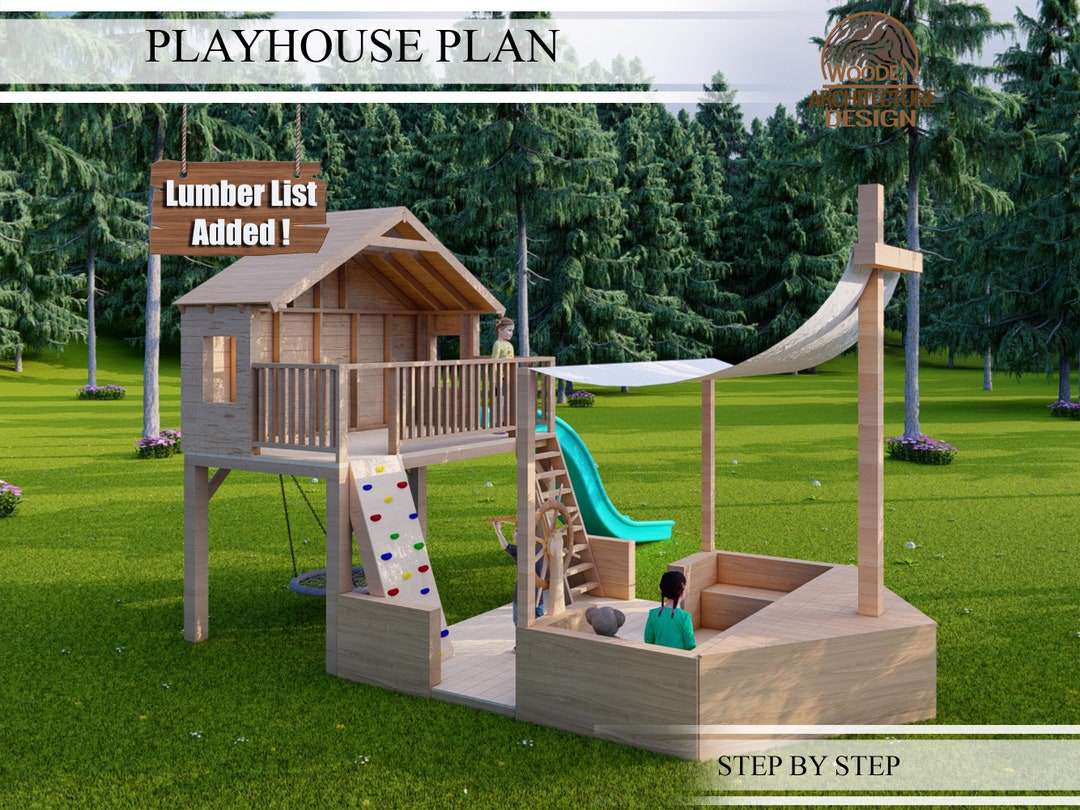 Playhouse Build Plans for Kids, Ship Playhouse Plan With Open Deck , Do ...