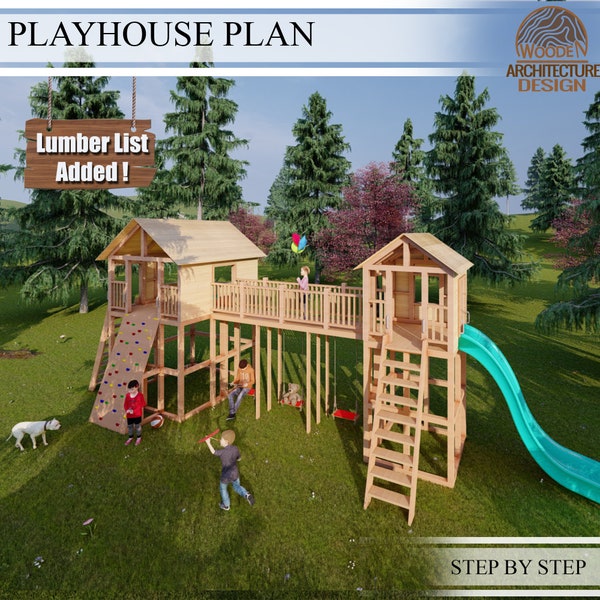 Tower Playhouse Plans - Etsy