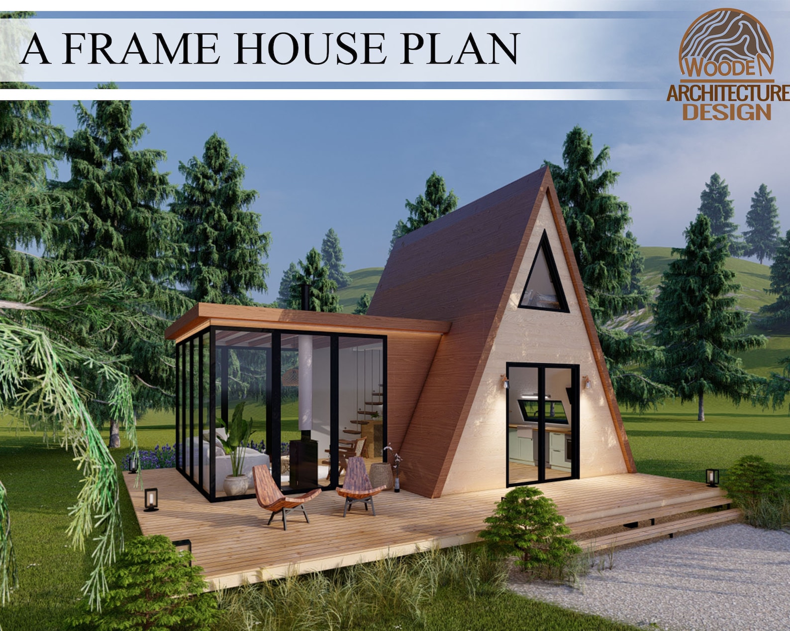 A Frame Cabin House Plan 1 Bedroom 1 Bathroom With Sunroom - Etsy