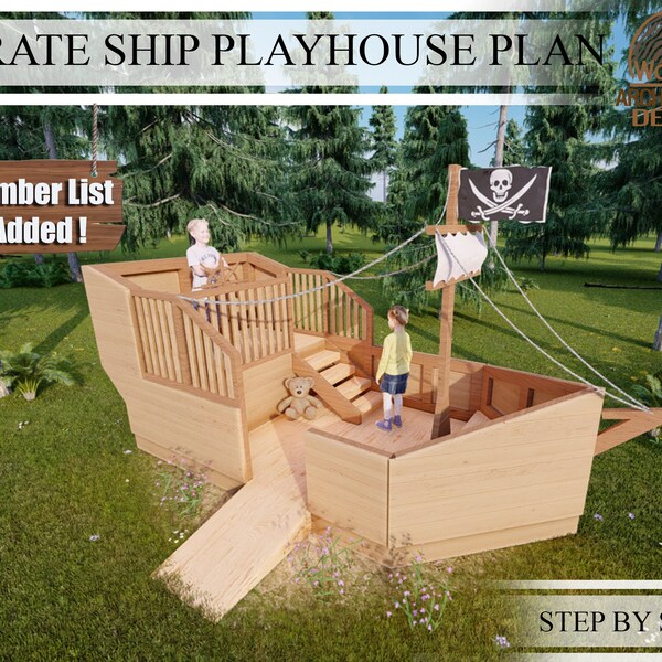 Playground Pirate Ship Plans - Etsy
