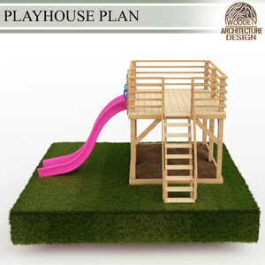 Playhouse Build Plans for Kids, Playhouse Plan With Slide,do It ...