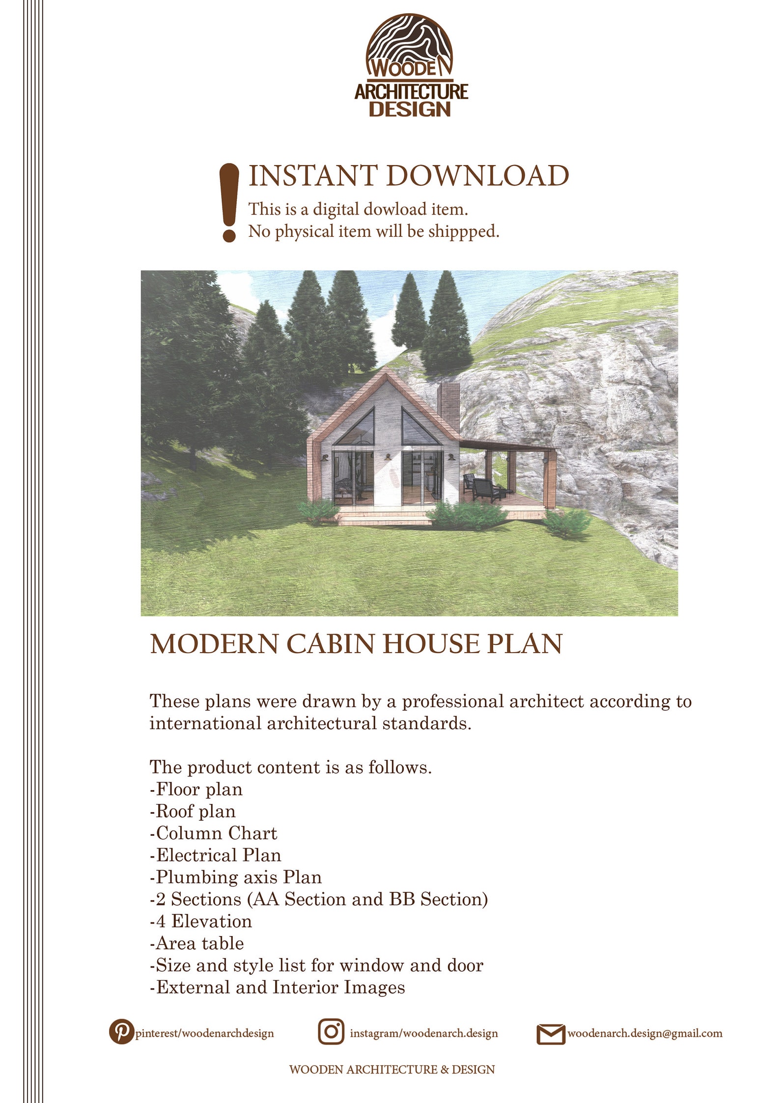Modern Forest House Plan 1 Bedroom 1 Bathroom House Plans - Etsy Australia