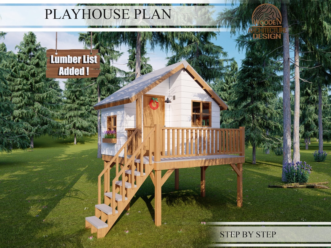 Playhouse Build Plans for Kids, Garden Playhouse, Do It Yourself With ...