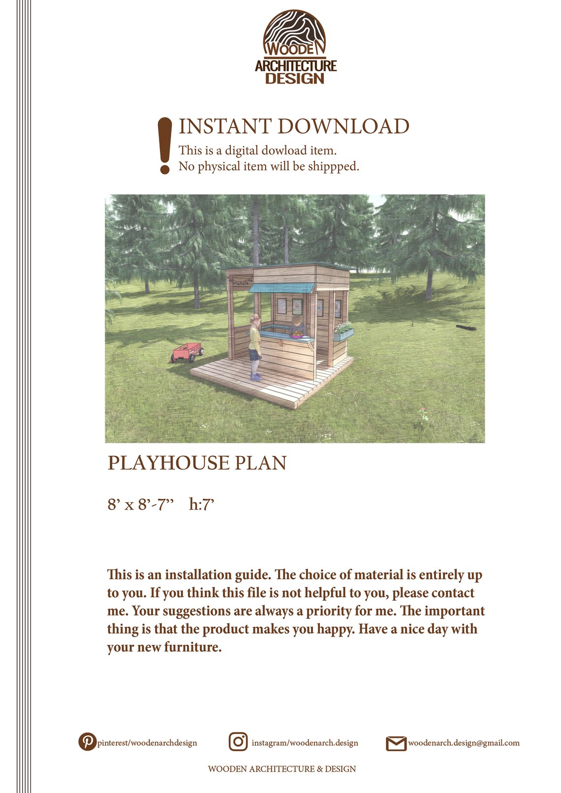 Montessori Playhouse Plans for Kids Mini Kitchen Playhouse - Etsy