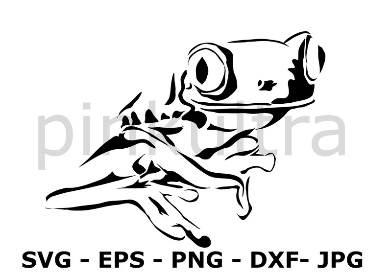 Big Eyes Tree Frog Svg Eps Dxf Png Jpg Silhouette - Etsy
