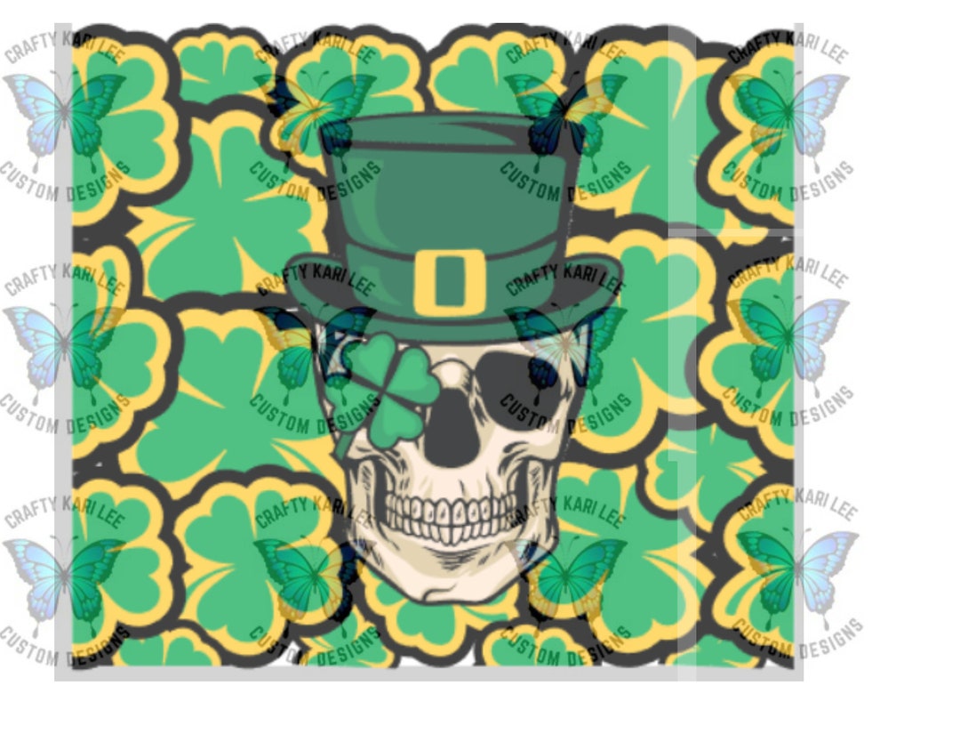 Clover Skull Seamless Burst Pattern - Etsy