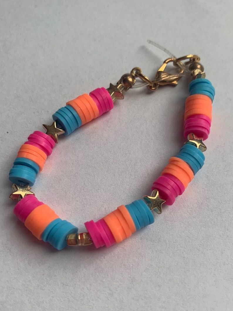 Heishi Polymer Clay Bead Preppy Bracelet Star Colour Blast Etsy UK heishi-polymer-clay-bead-preppy-bracelet-star-colour-blast-etsy-uk