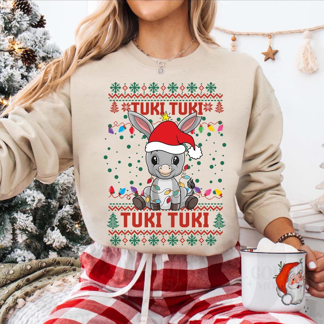 Mexican Christmas Sweater, Latina Christmas Shirt, Tuki Tuki Donkey ...
