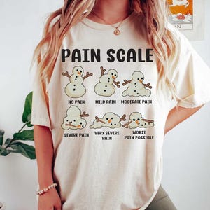 Funny Pain Scale Comfort Colors Shirt, Christmas Nurse Shirt, Medical ...