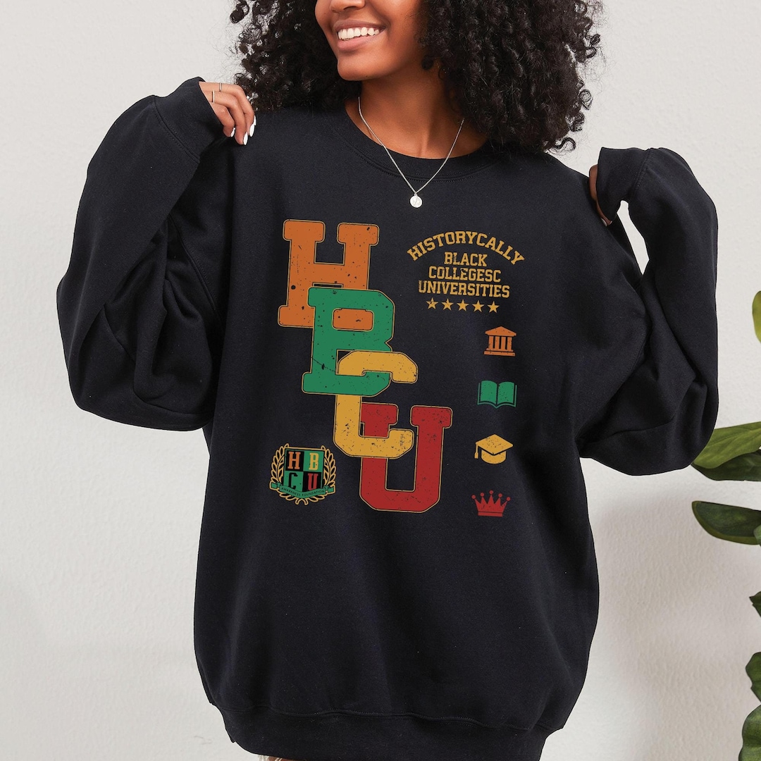 Hbcu Apparel T-shirt, African American College Student Sweater, Black ...