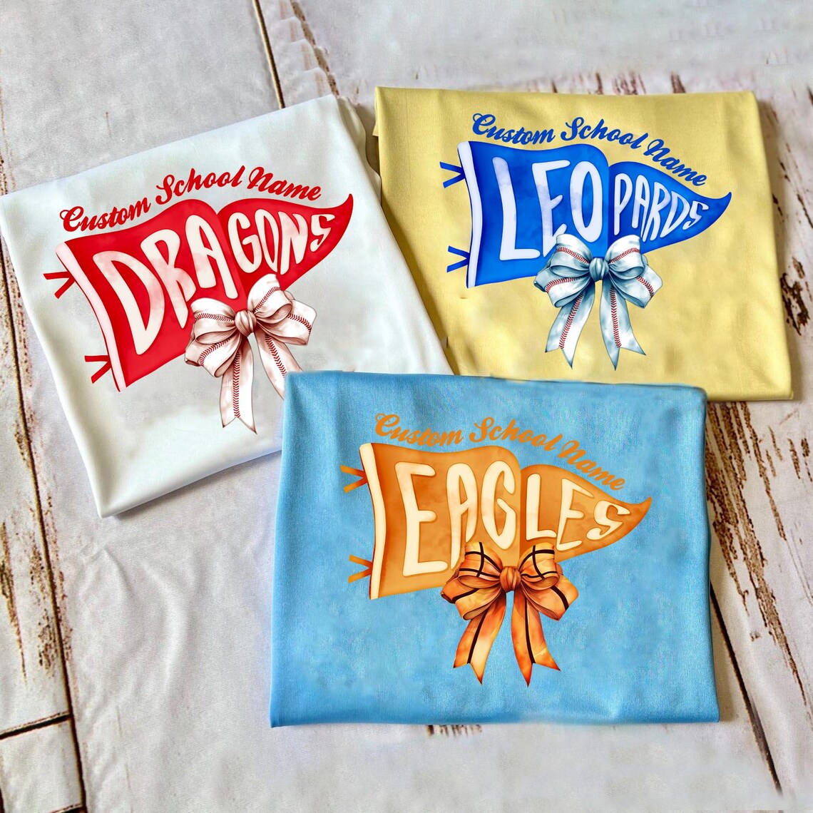 Custom Mascot Watercolor Pennants Flag Shirt, Watercolor Pennant Mascot ...
