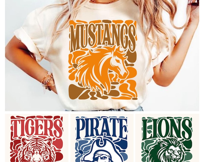 Custom Football Mascot Cheer Shirt, Floral Mascot Shirt, Custom School ...