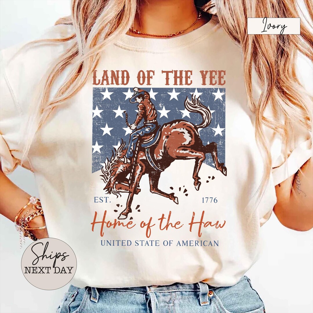 Comfort Colors Land of the Yee Tee, 4th of July Shirt, USA Shirt ...