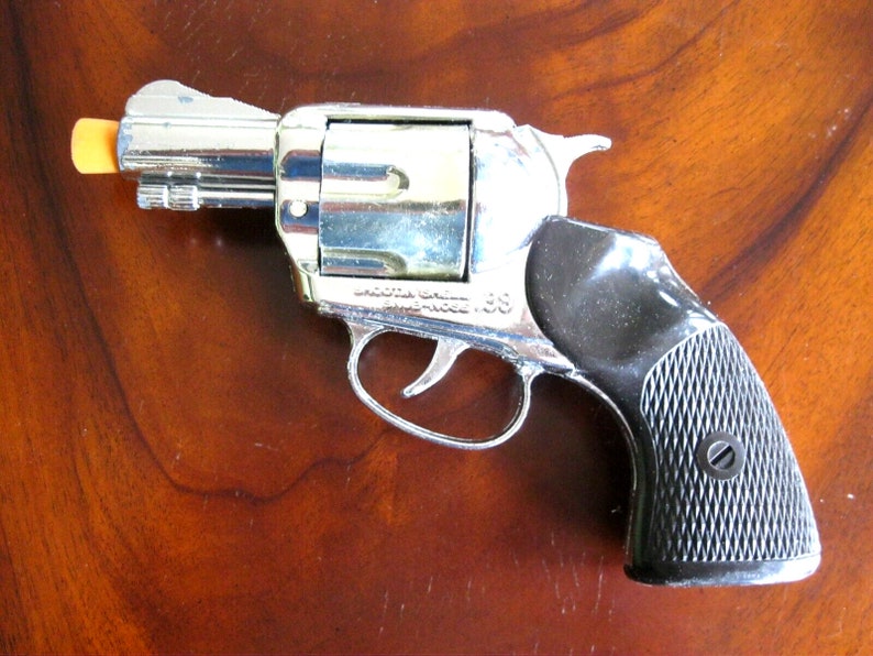 Rare Mattel Shootin' Shell Snub-nose .38 Private Detective Cap Gun Set ...