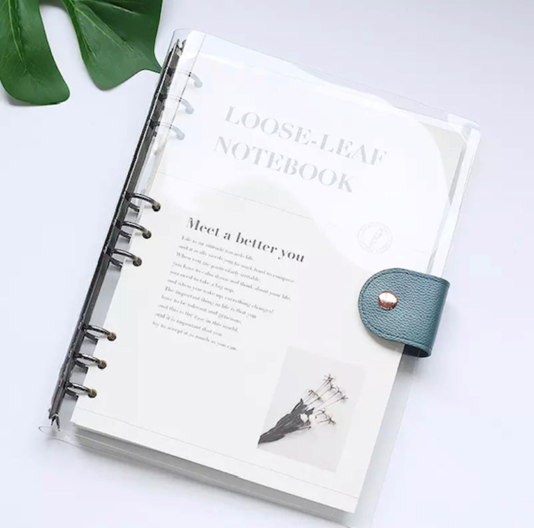 Clear PVC Refillable Planner: A5 A6 B5 Loose Leaf Notebook ...