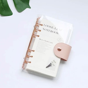 Clear PVC Refillable Planner: A5 A6 B5 Loose Leaf Notebook ...