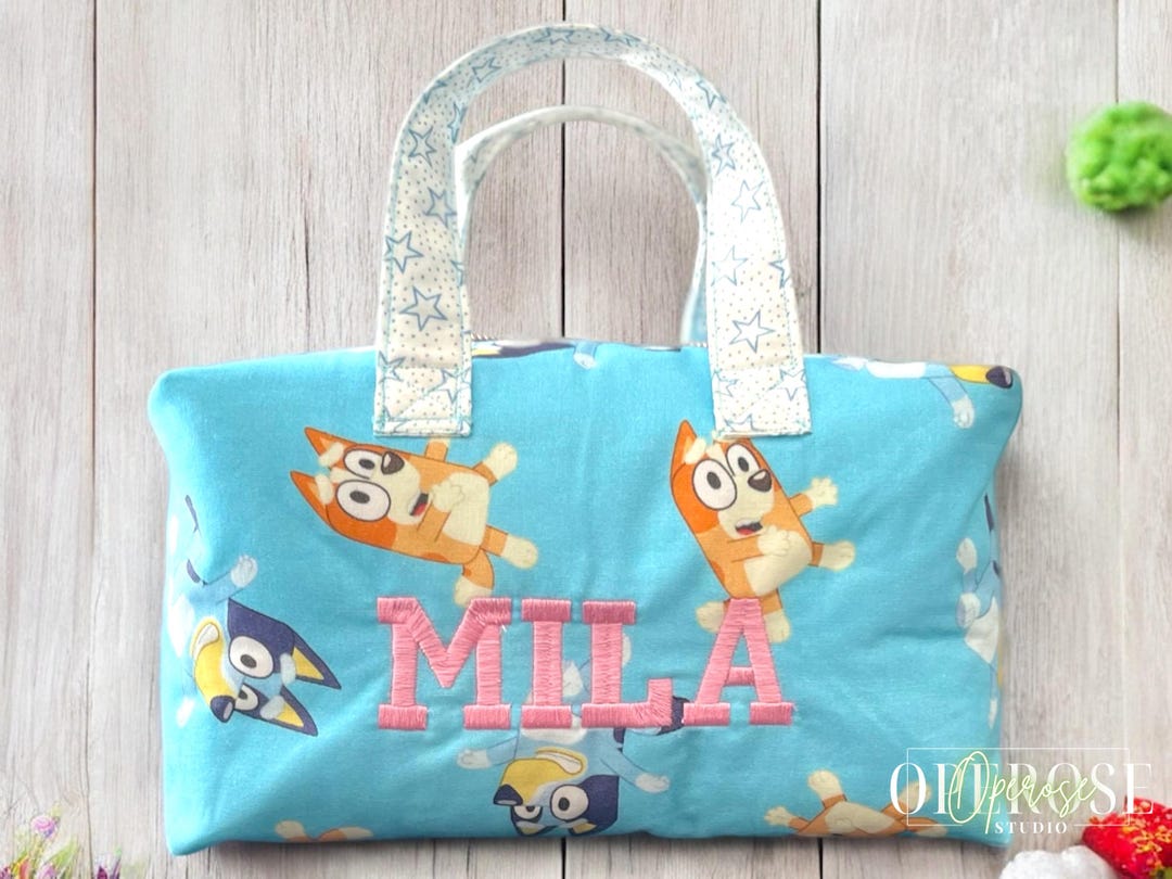 Personalized Bluey Bag With Handles/bluey Zipper Bag/custom Bluey Bag ...