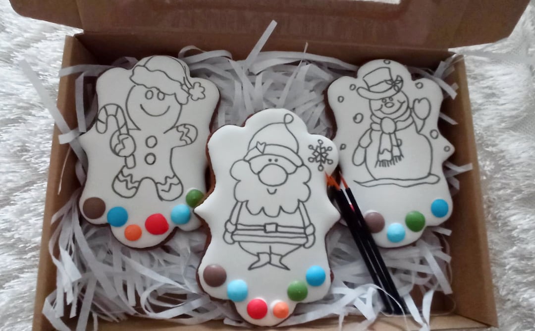 Paint Your Own Cookies Christmas Set - Etsy