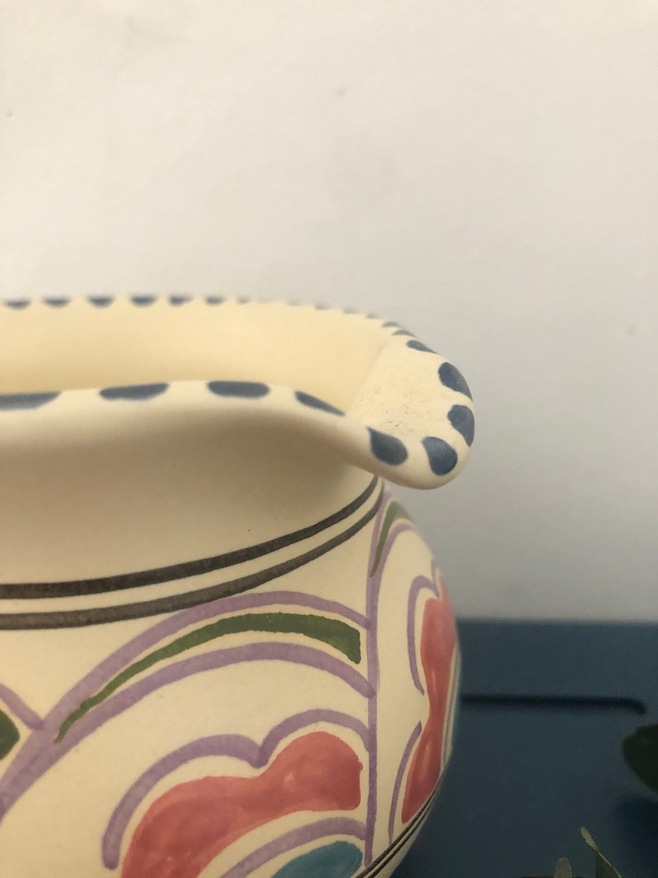 Charming Deco Honiton Pottery Creamer Milk Jug Sauce Jug Hand Painted ...