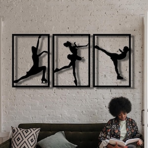 Women Dancing Wall Art, Dancing Girls Wall Decor, Dance Studio Decor ...