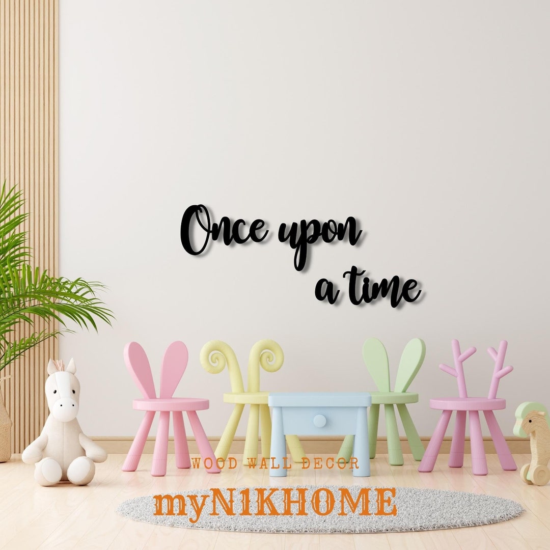 Once Upon a Time Wood Wall Decor Baby Room Nursery Decor Once Upon a ...