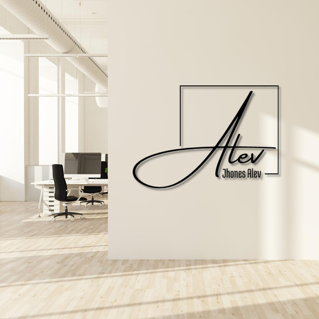 Custom Laser Cut Business Logo, Floating Pieces, Custom Wood Office ...
