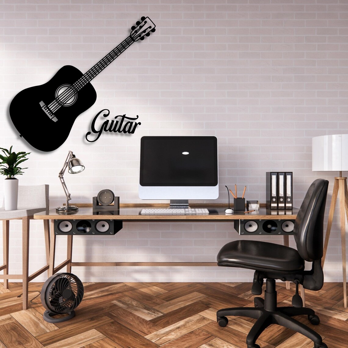 Guitar Wood Wall Art Acoustic Guitar Wall Hanging Decal Wall - Etsy