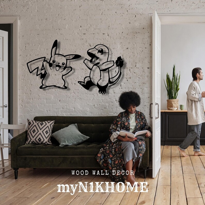 Pokemon Wall Decor Wooden Wall Decor Line Art Pokemon - Etsy