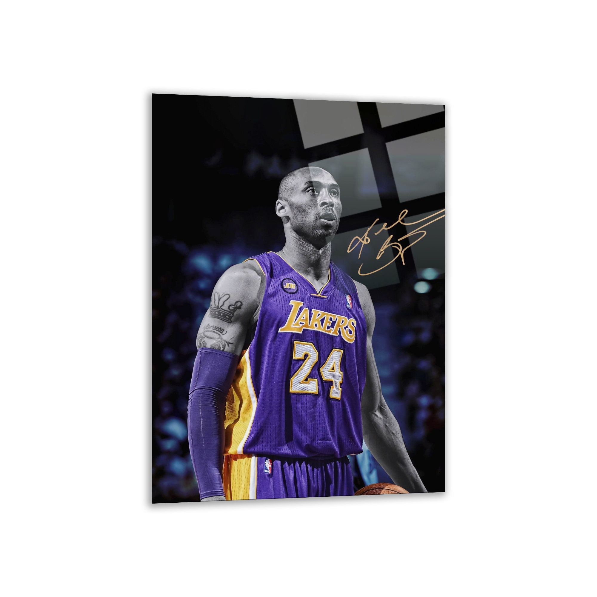 Kobe Bryant Wall Art-glass Wall Decor-tempered Glass Wall Art-glass Art ...