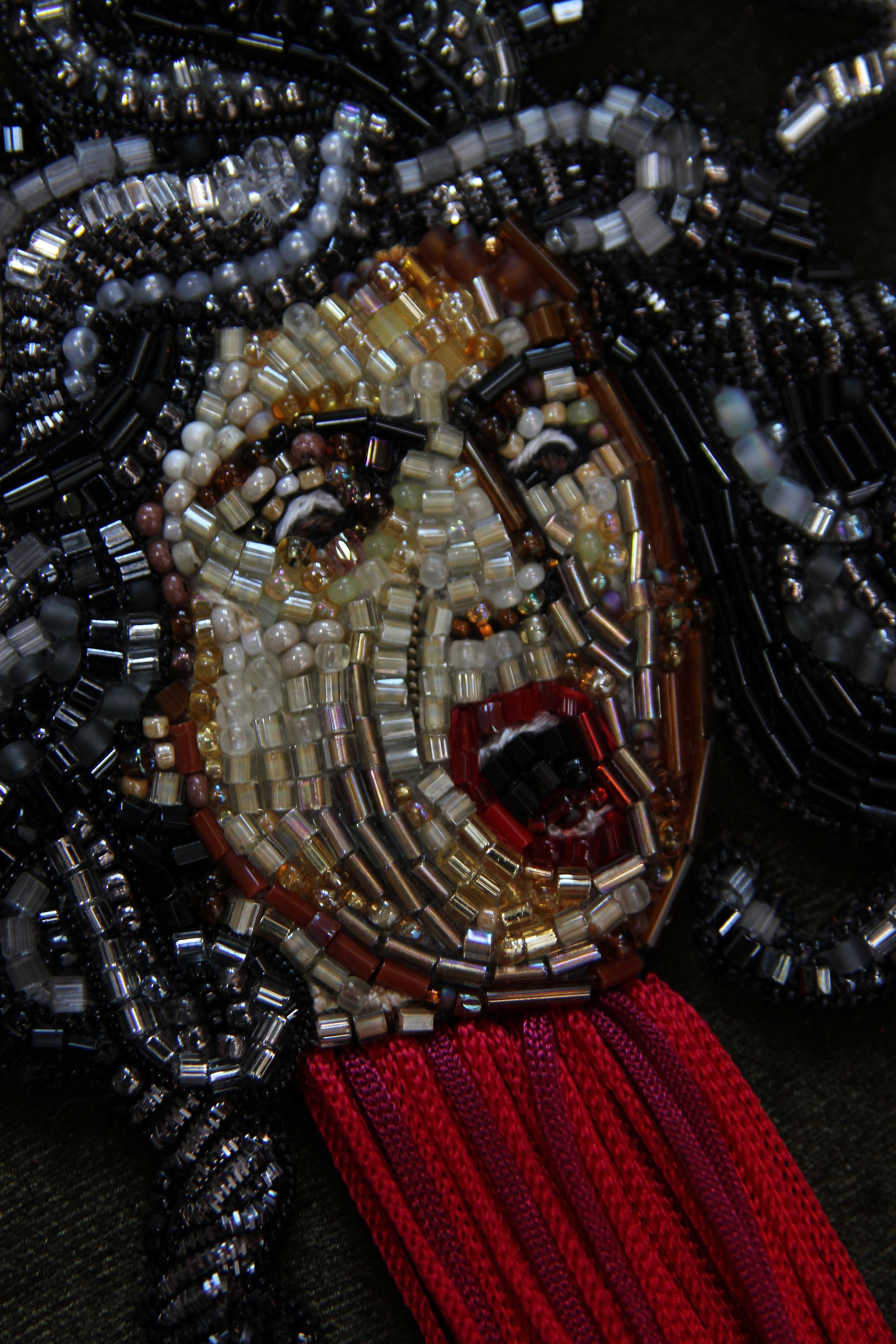 Beaded Medusa Gorgon Caravaggio Wall Art Hand Embroidered Wall - Etsy