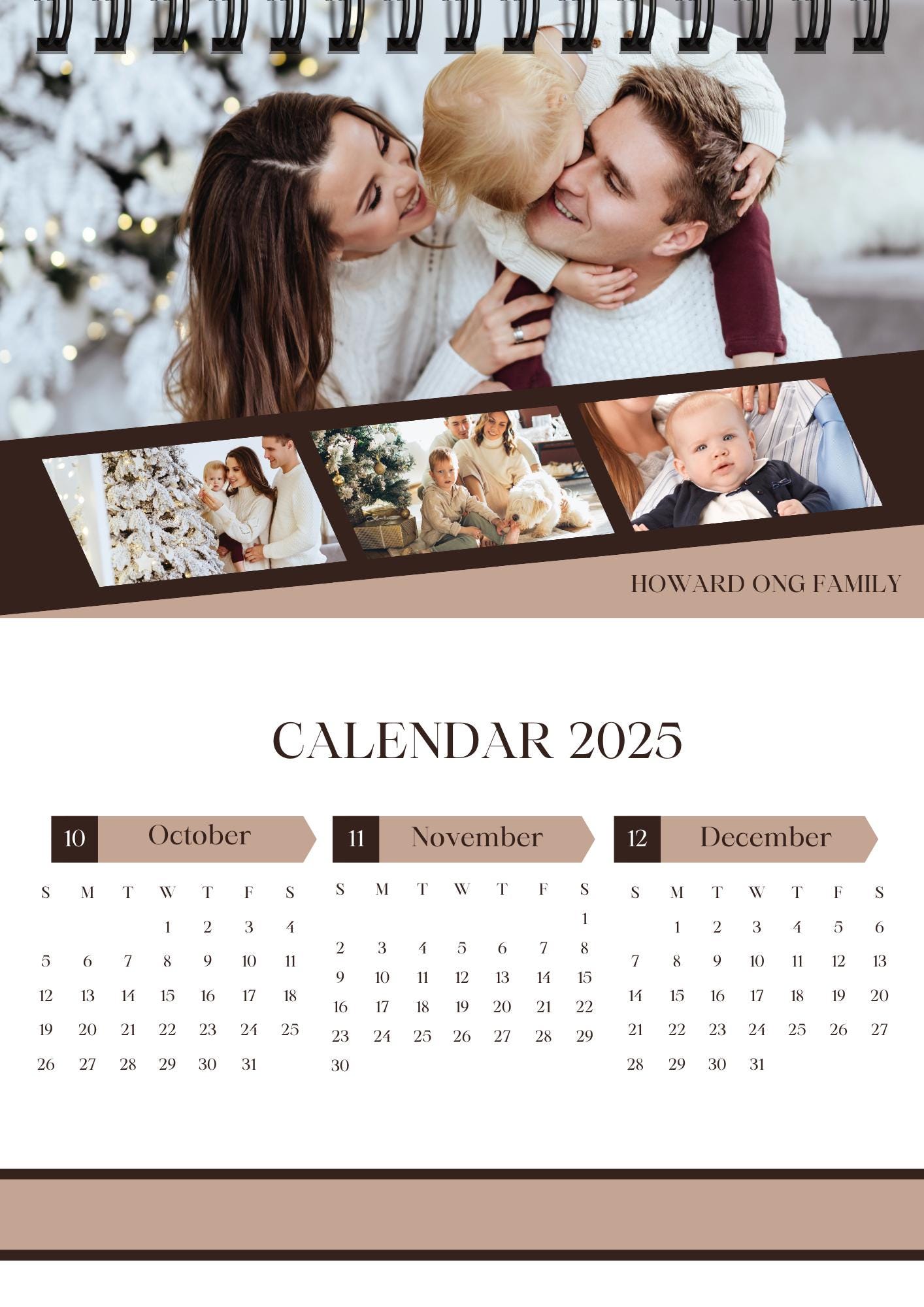 2025 Calendar PDF and PSD Files High Quality Family Template - Etsy