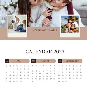 2025 Calendar PDF and PSD Files High Quality Family Template - Etsy