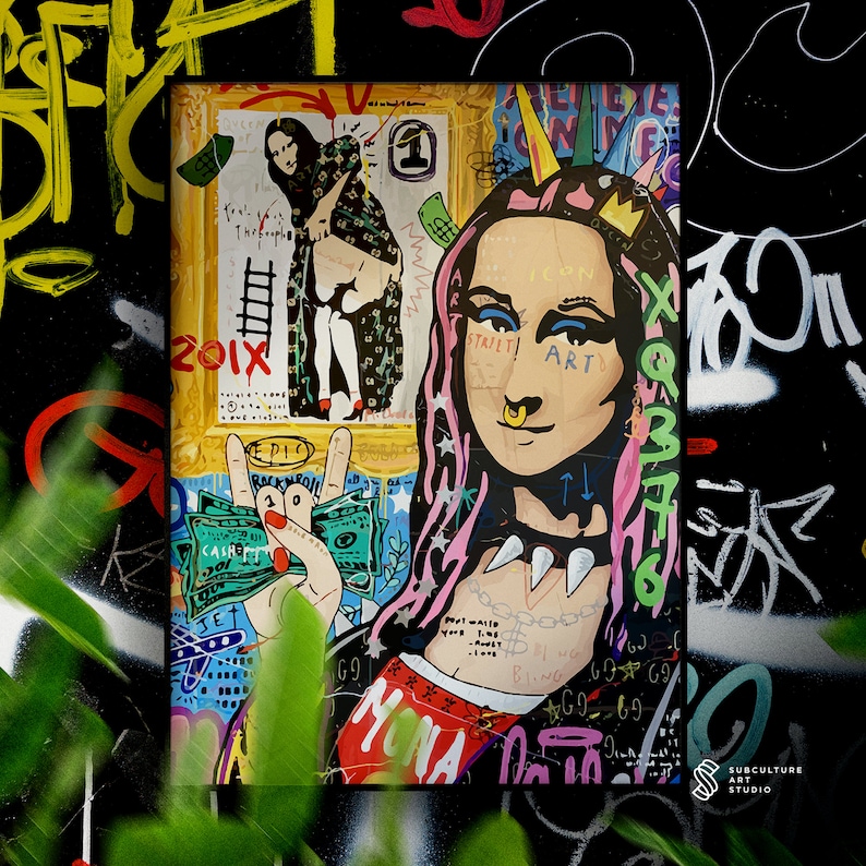 Mona Lisa Pop Art Print Illustration Mona Lisa Print Pop Art - Etsy