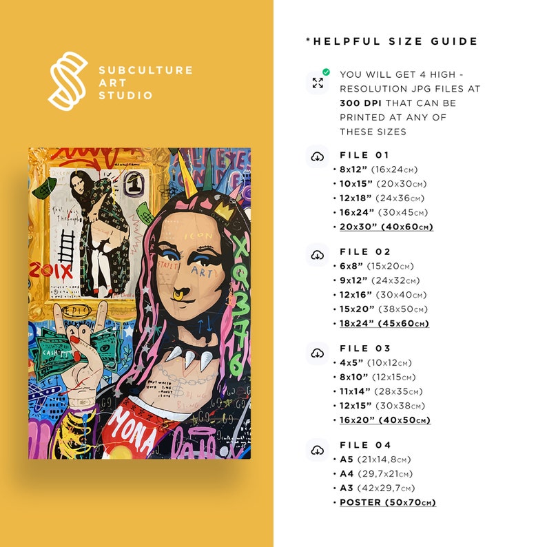 Mona Lisa Pop Art Print Illustration Mona Lisa Print Pop Art - Etsy