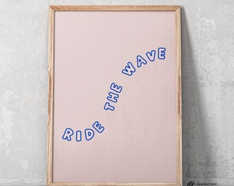 Ride the Wave Print - Etsy