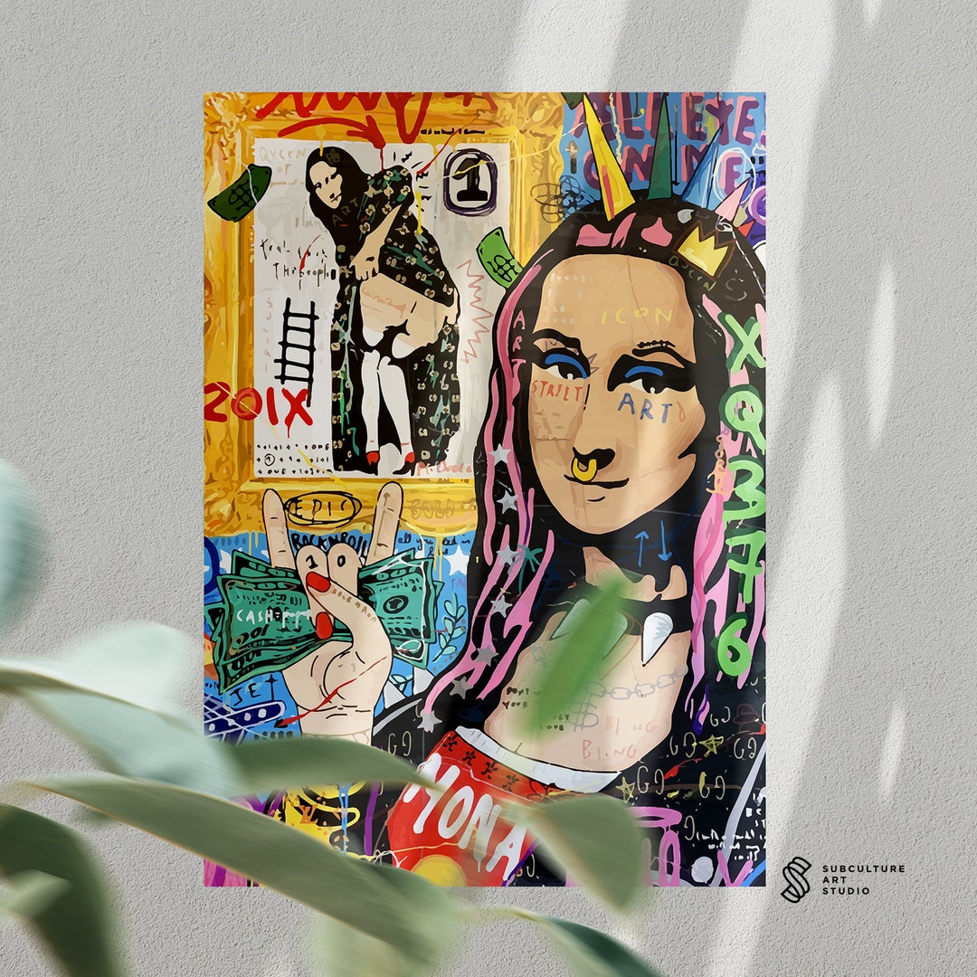 Mona Lisa Pop Art Print Illustration Mona Lisa Print Pop Art - Etsy