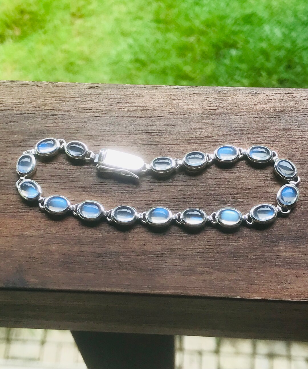 Rare Royal Blue Moonstone Bracelet - Etsy