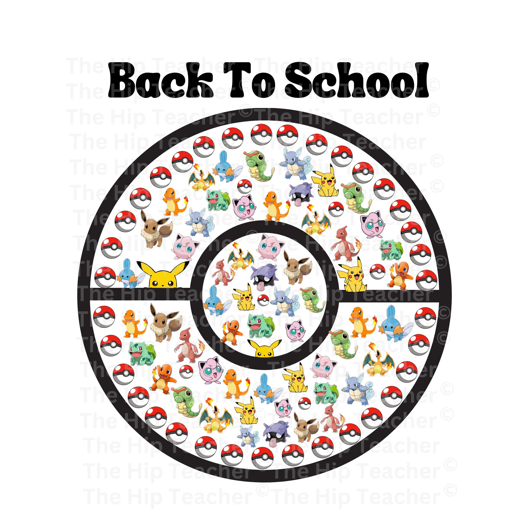 Back to School Pokemon PNG, 100 Pokemon Characters PNG, New School Year ...