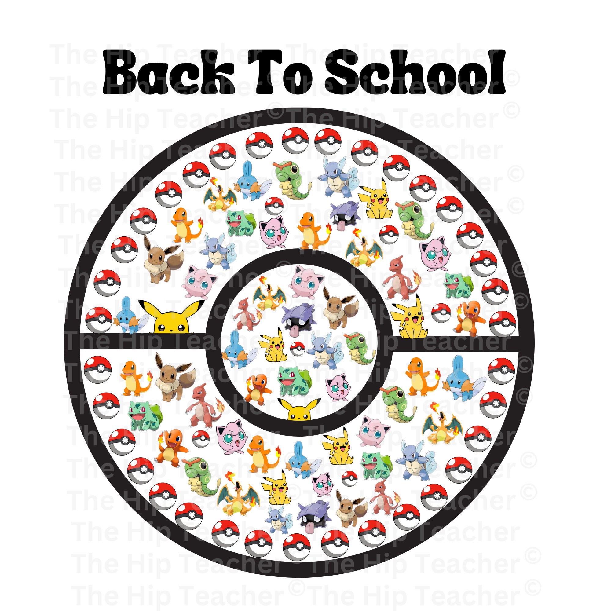 Back to School Pokemon PNG, 100 Pokemon Characters PNG, New School Year ...