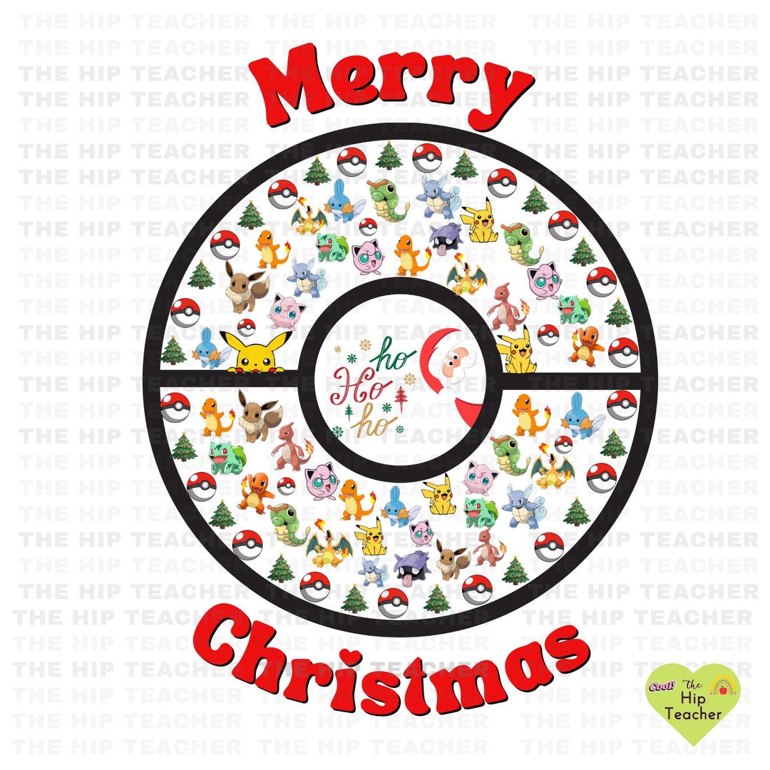 Pokemon Christmas Pokeball PNG, Merry Christmas, Holiday Graphics PNG ...