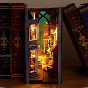 DIY Magic Spell Street Alley Book Nook, Booklover Diorama, Book Lovers ...